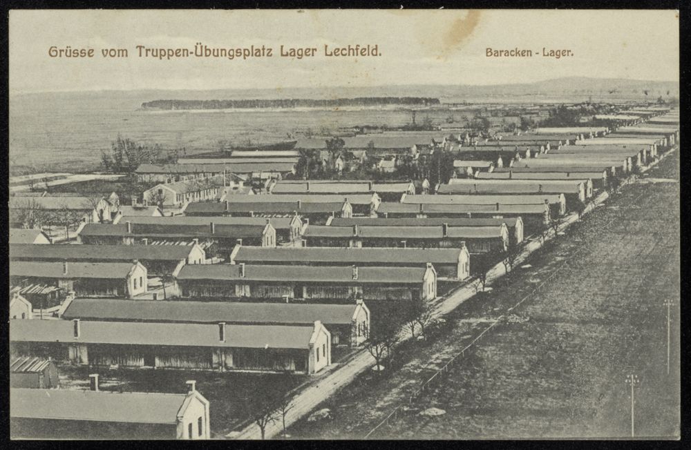 "Greetings from the troop training grounds at Lechfeld," ca. 1915
