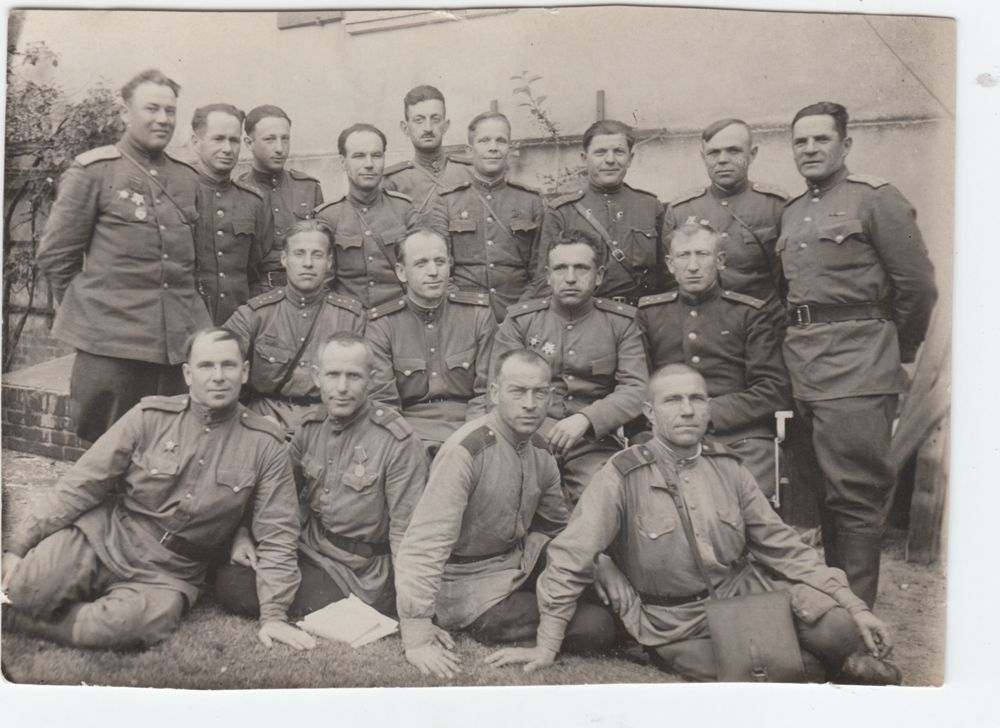 Boris Komsky. Group photograph, May 1945